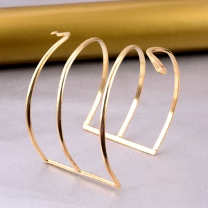 Snake Spiral Upper Arm Cuff Armlet Gold Arm Bangle Boho - Etsy