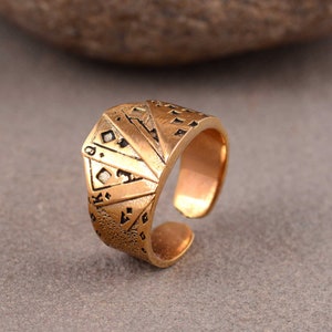 Gold Poker Ring, Playing Card Ring, Joker Ring, Minimalist Ring ...