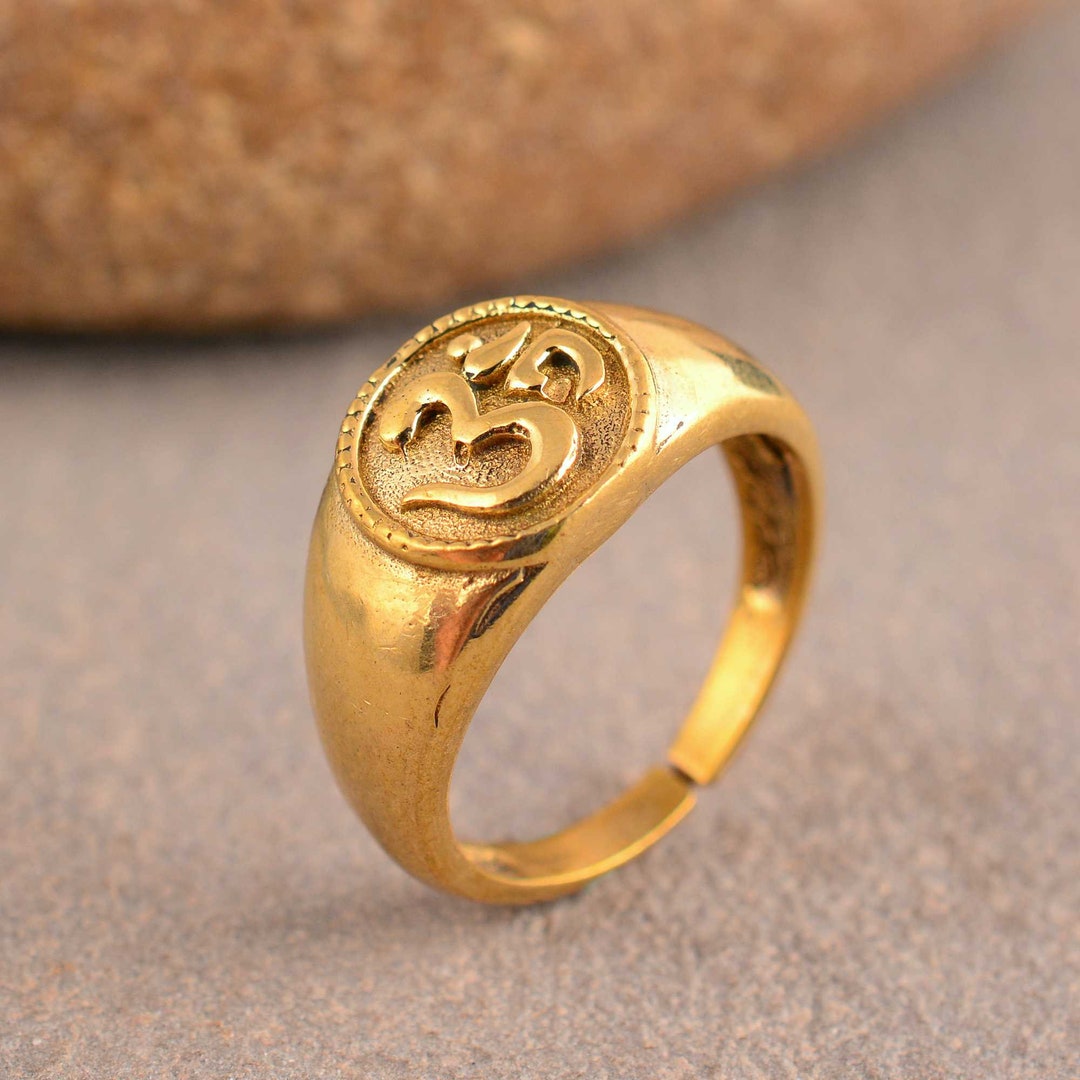 Personalized Signet Om Ring, Buddhist Ring for Men, Religious Ring ...