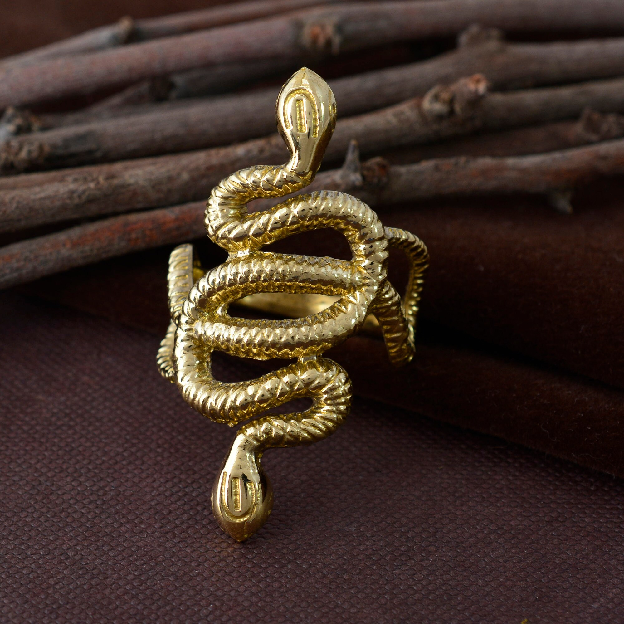 Double Headed Snake Ring Snake Ring Serpent Ring Reptile - Etsy