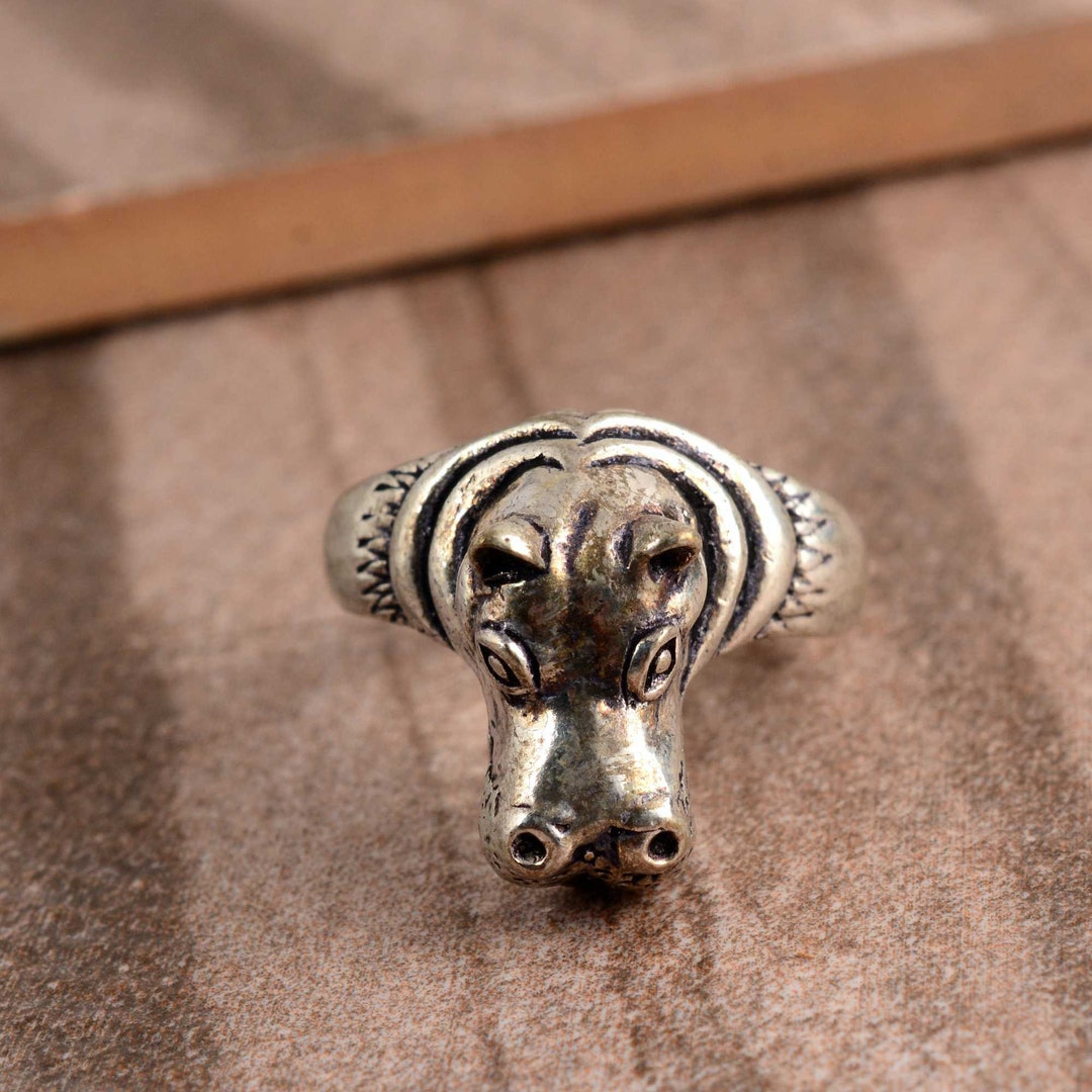Hippo Ring: Adjustable Brass Punk Streetwear Ring - Etsy