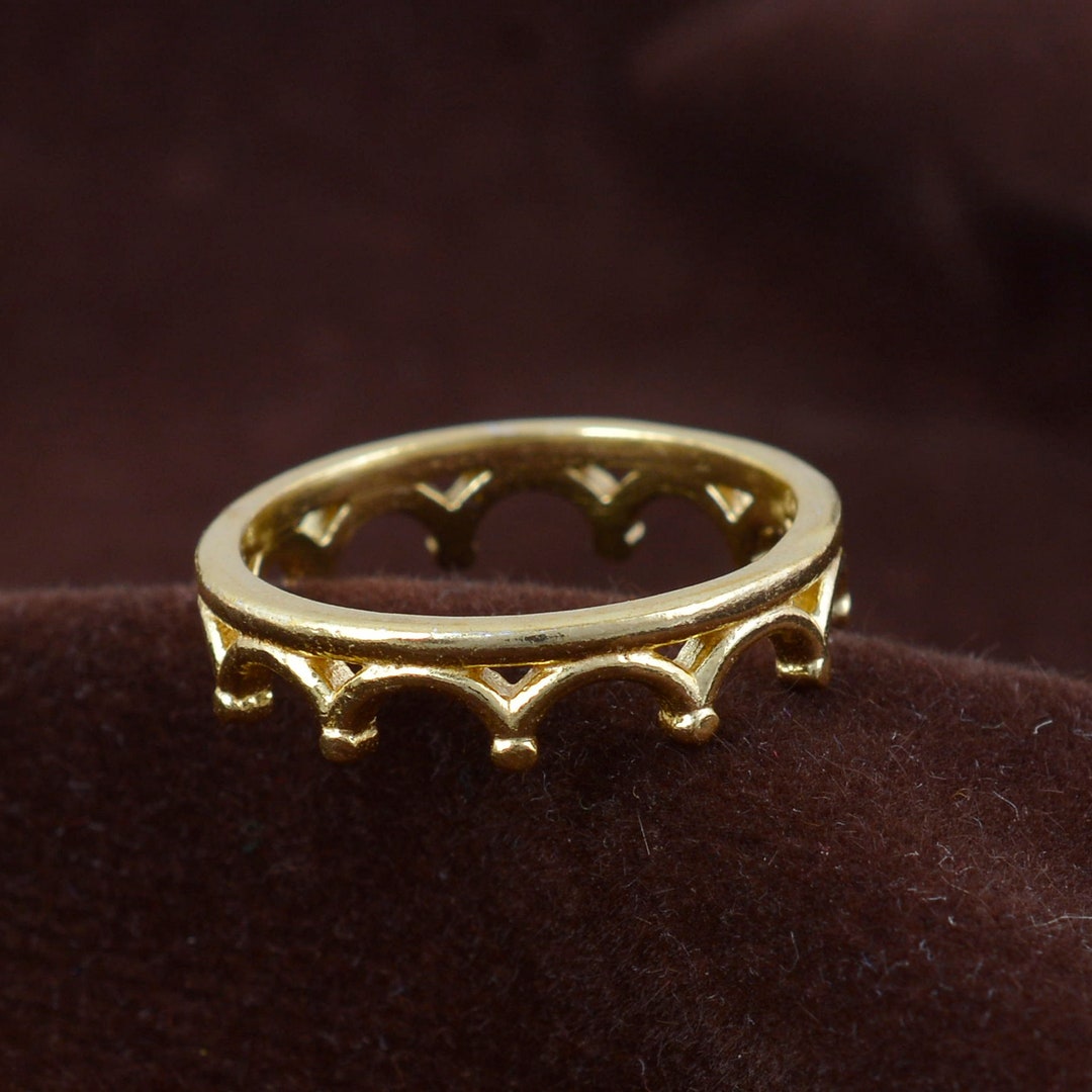 Stacking Crown Ring, Gold Crown Ring, Promise Ring, Queen Ring ...