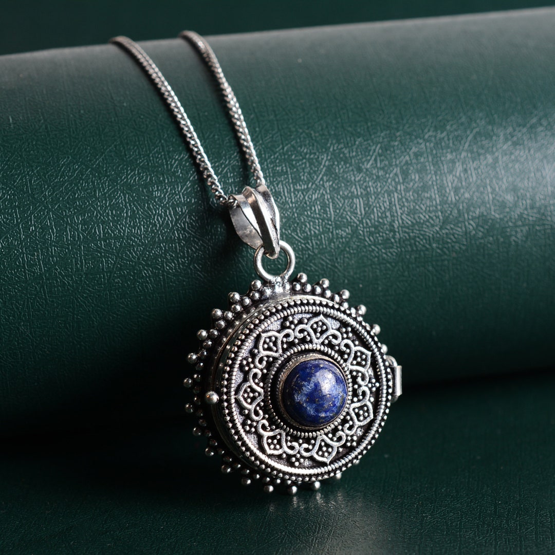 Handmade Silver Vintage Poison Locket, Halloween Gift , Poison Box ...