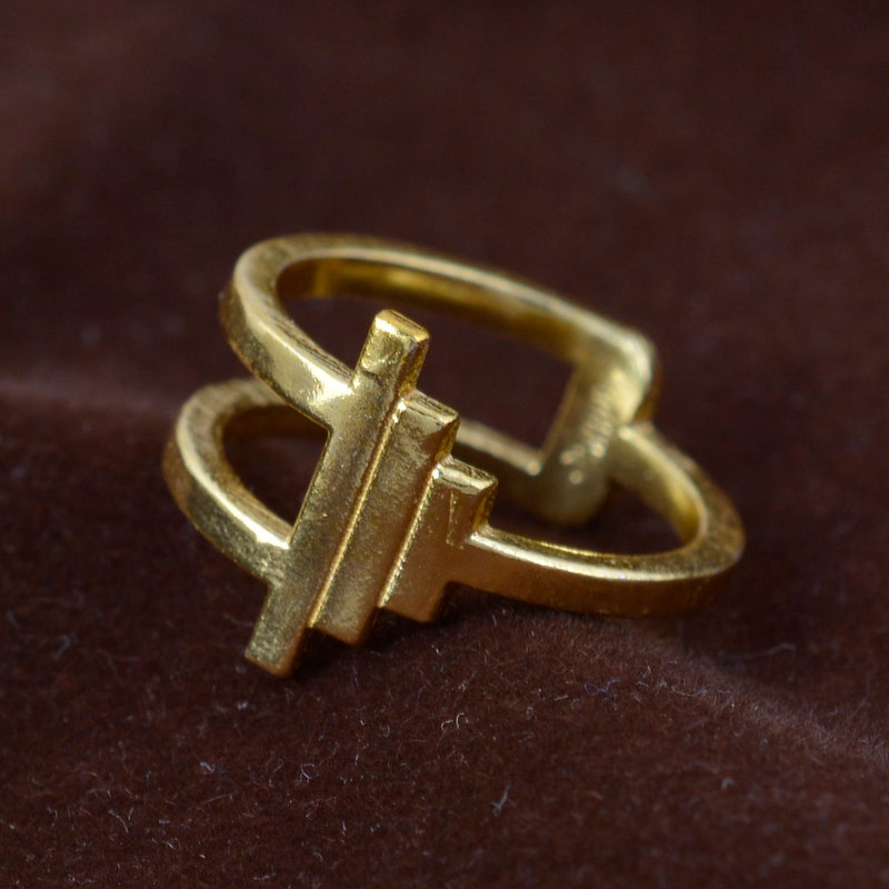 Geometric Ring - Etsy