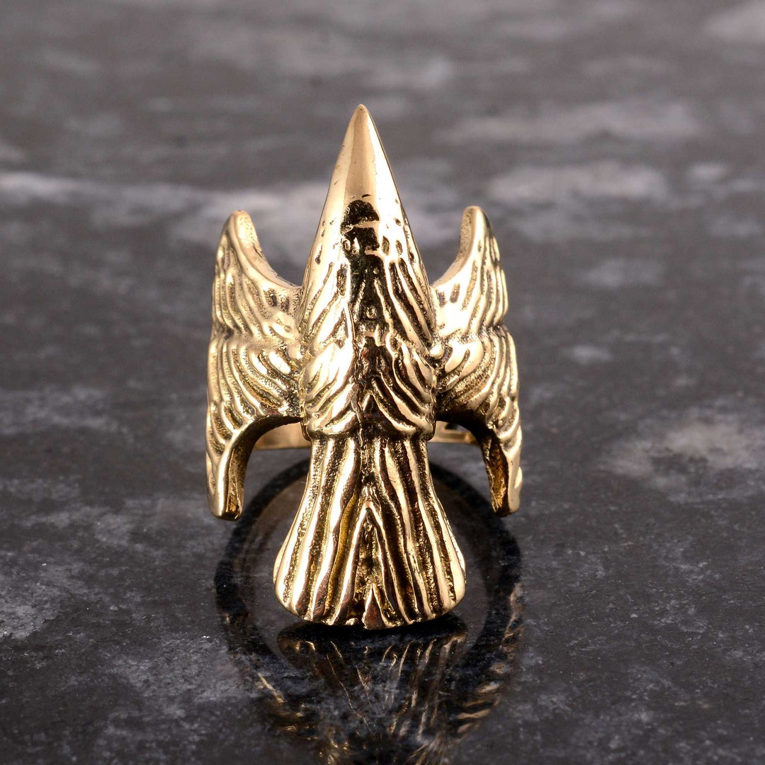 Viking Eagle Ring, Large Flying Ring, Vintage Celtic Norse Bird of Prey ...