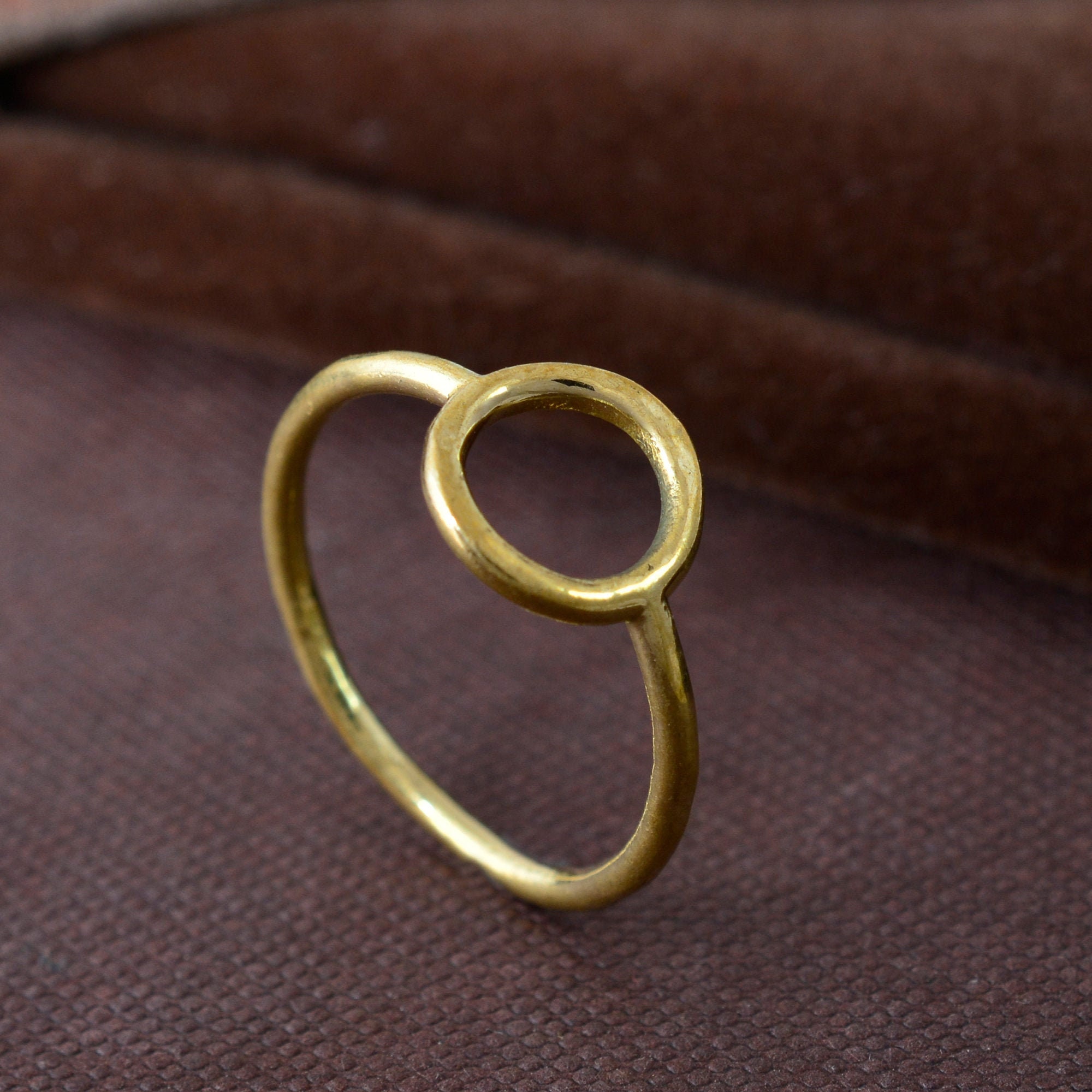 Full circle ring open circle ring of Brass having a | Etsy