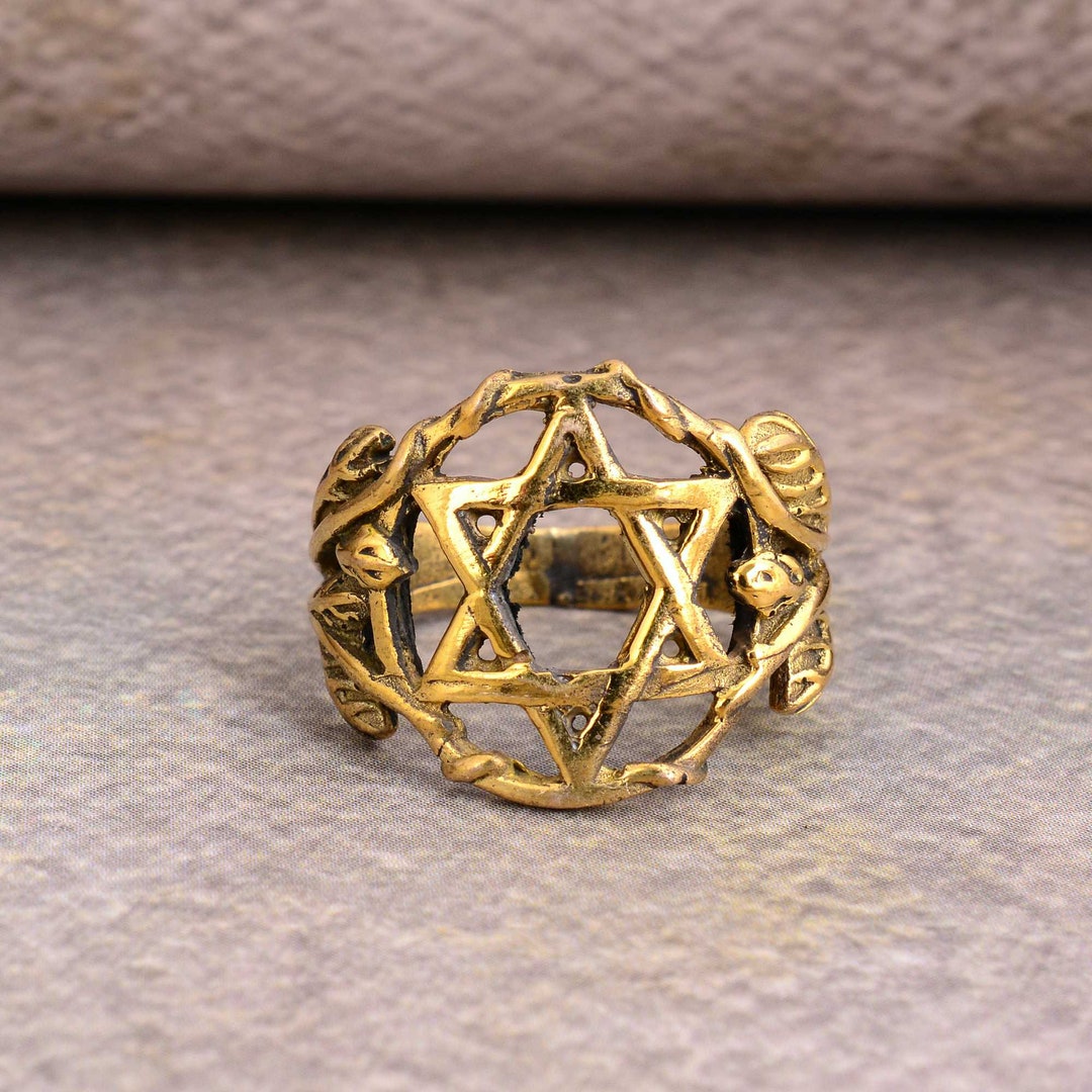 Vintage Star of David Ring, Jewish Star Ring, Yoga Ring, Jewish Jewelry ...