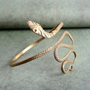 Gold Snake Armlet, Twistted Snake Arm Cuff, Upper Arm Cuff, Snake ...