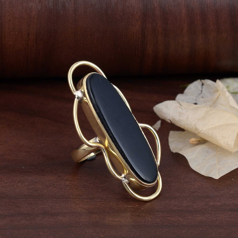 Obsidian Rings - Etsy