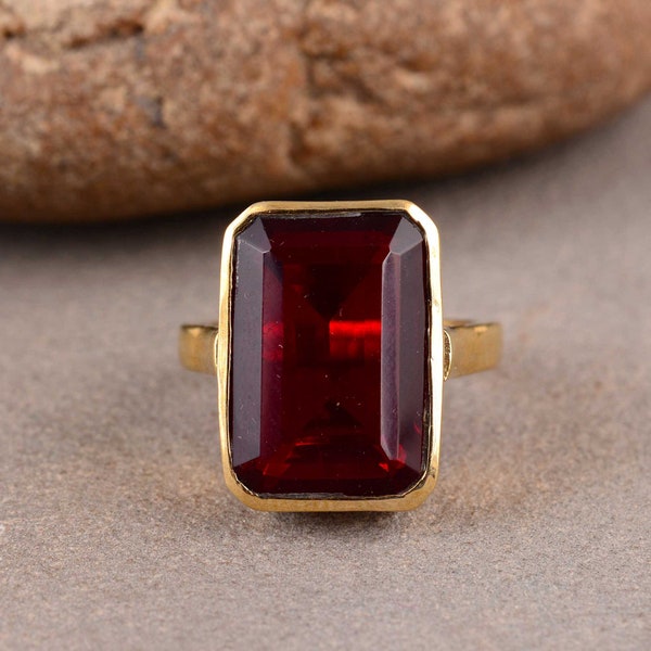Red Stone Ring - Etsy