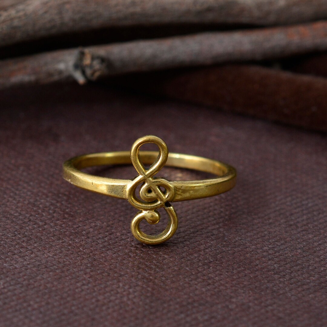 Music Ring, S Symbol Ring, Treble Clef Ring, Music Note Ring, Ring for ...
