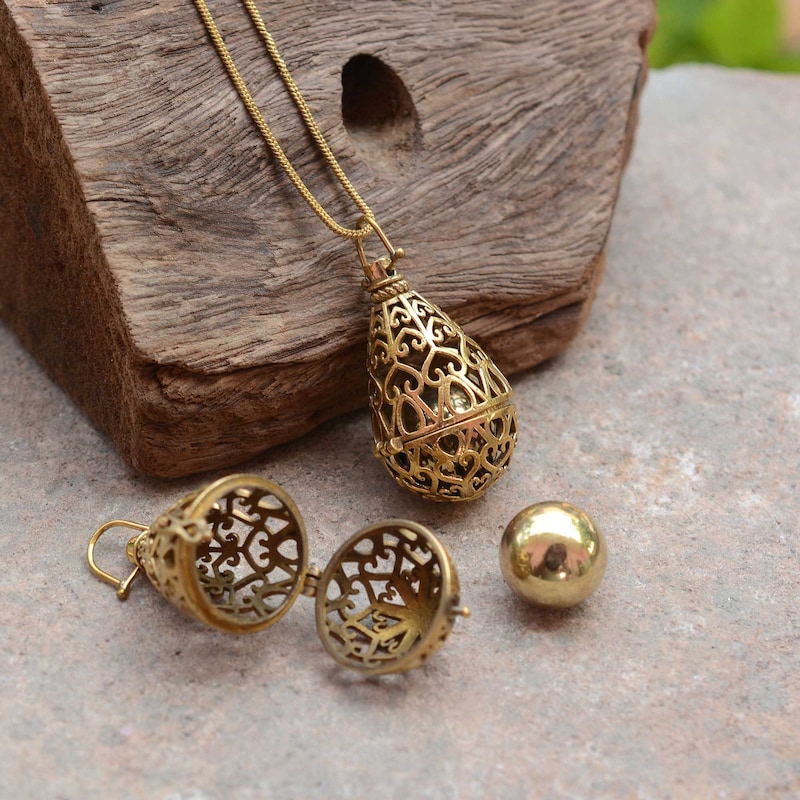 Ball Locket Necklace - Etsy