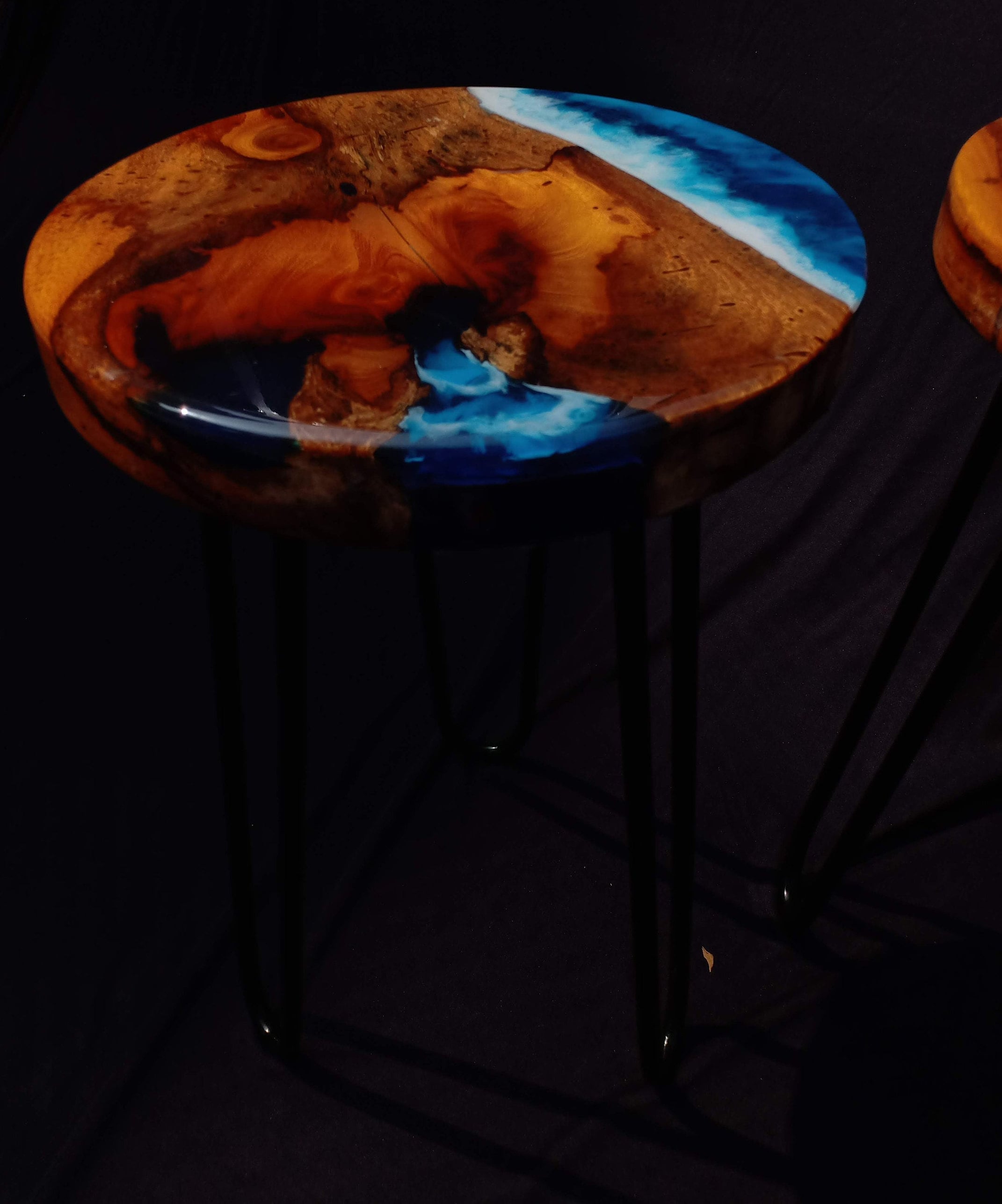Epoxy River Table | Round Table | Coffee Table | End Table | Resin ...