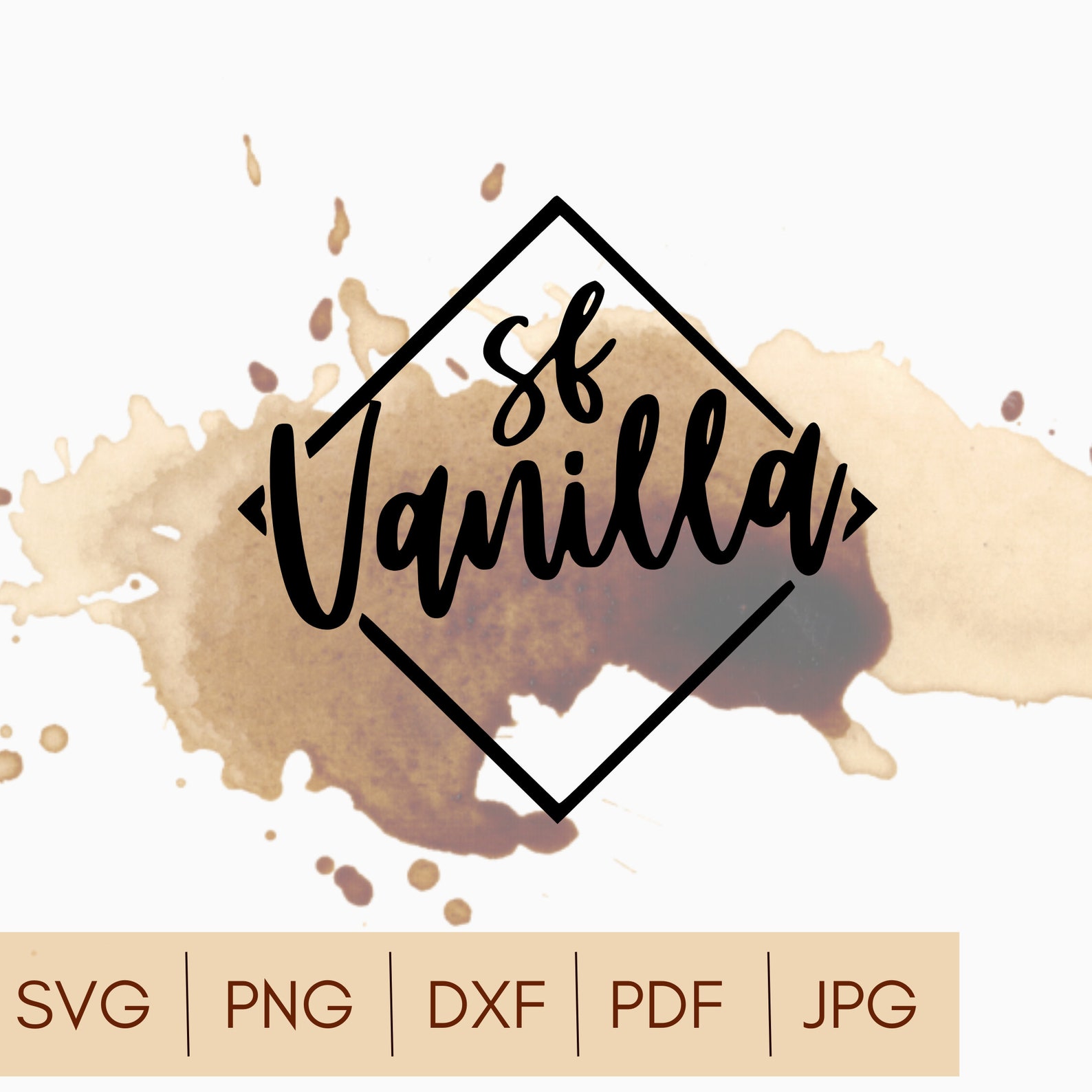 Vanilla SVG | Sugar Free Vanilla SVG | Coffee SVG | Cricut Cut Files ...