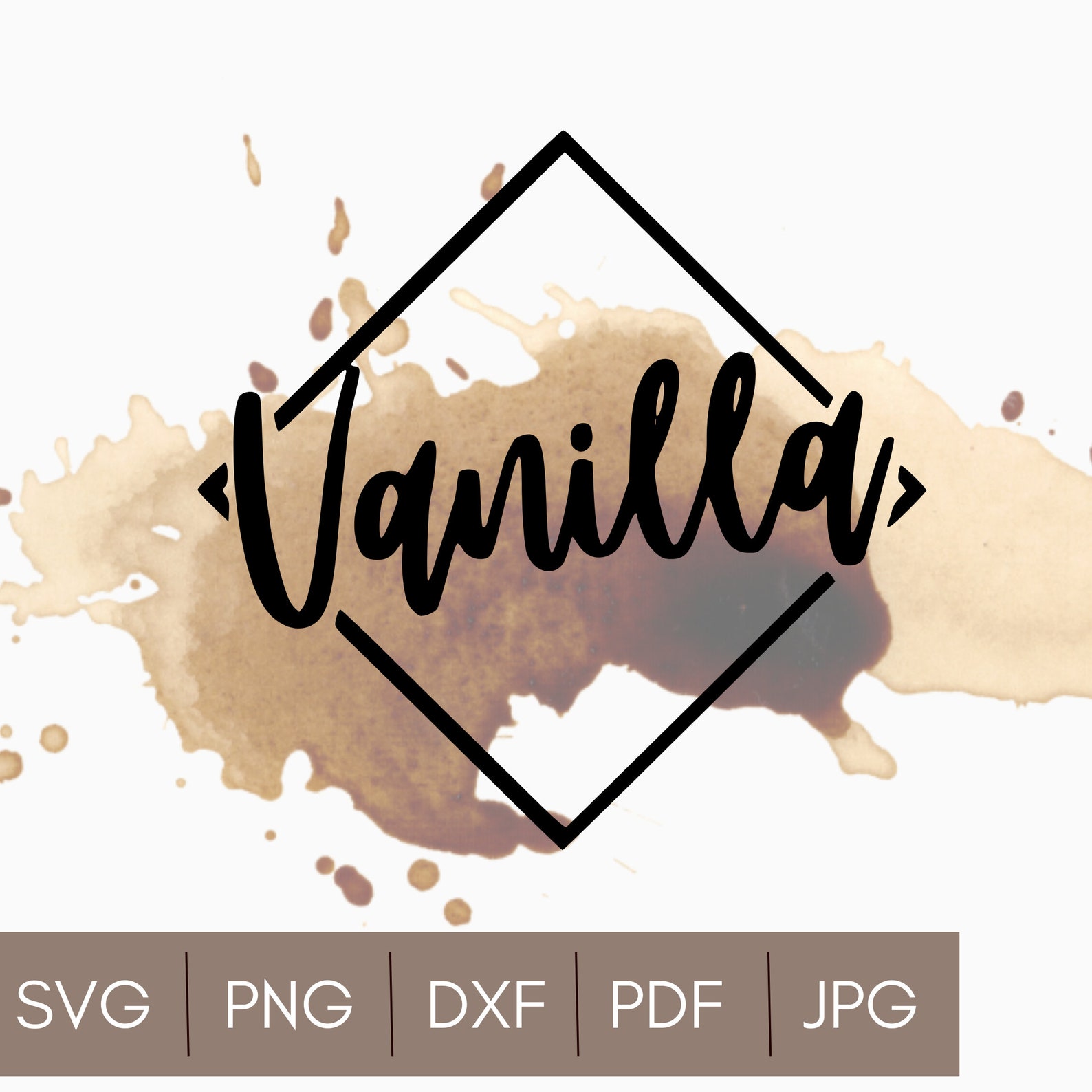 Vanilla SVG | Sugar Free Vanilla SVG | Coffee SVG | Cricut Cut Files ...