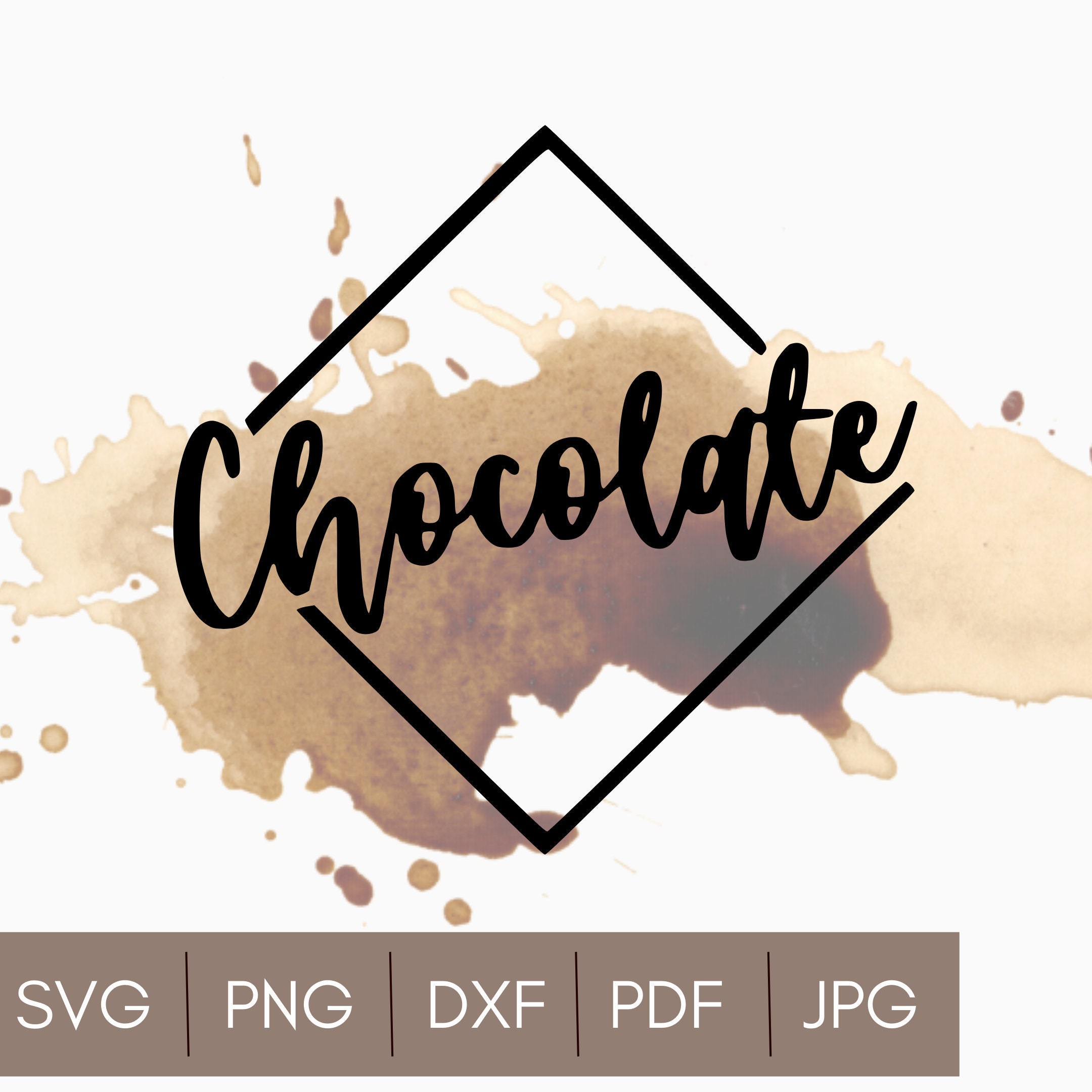 Chocolate SVG / Chocolate libre de azúcar SVG / Café SVG / Cricut Cut ...