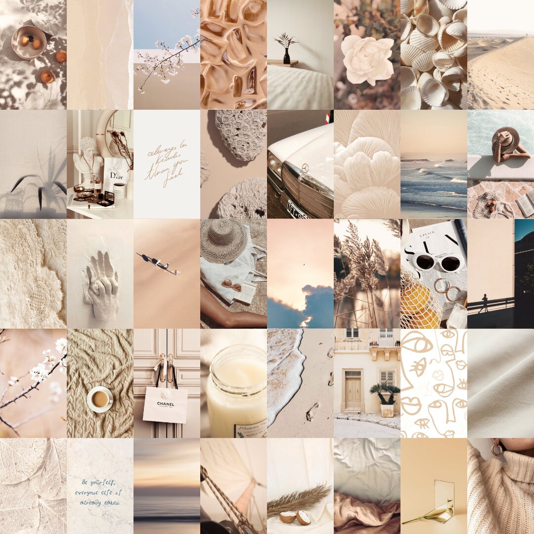 Dreamy Beige Collage Kit Set of 40 Photos DIGITAL Prints - Etsy