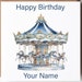 Personalised Carousel Birthday Card, Boys Birthday Card, Girls Birthday ...