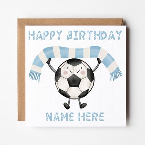 Boys Football Birthday Card, Football Fans Birthday Card, Boys Soccer ...