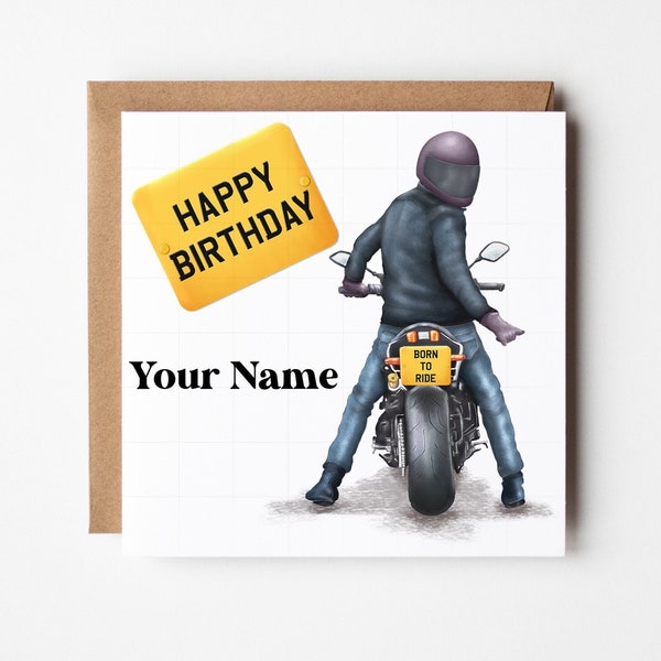 Birthday Card Motorbike Husband - Etsy UK