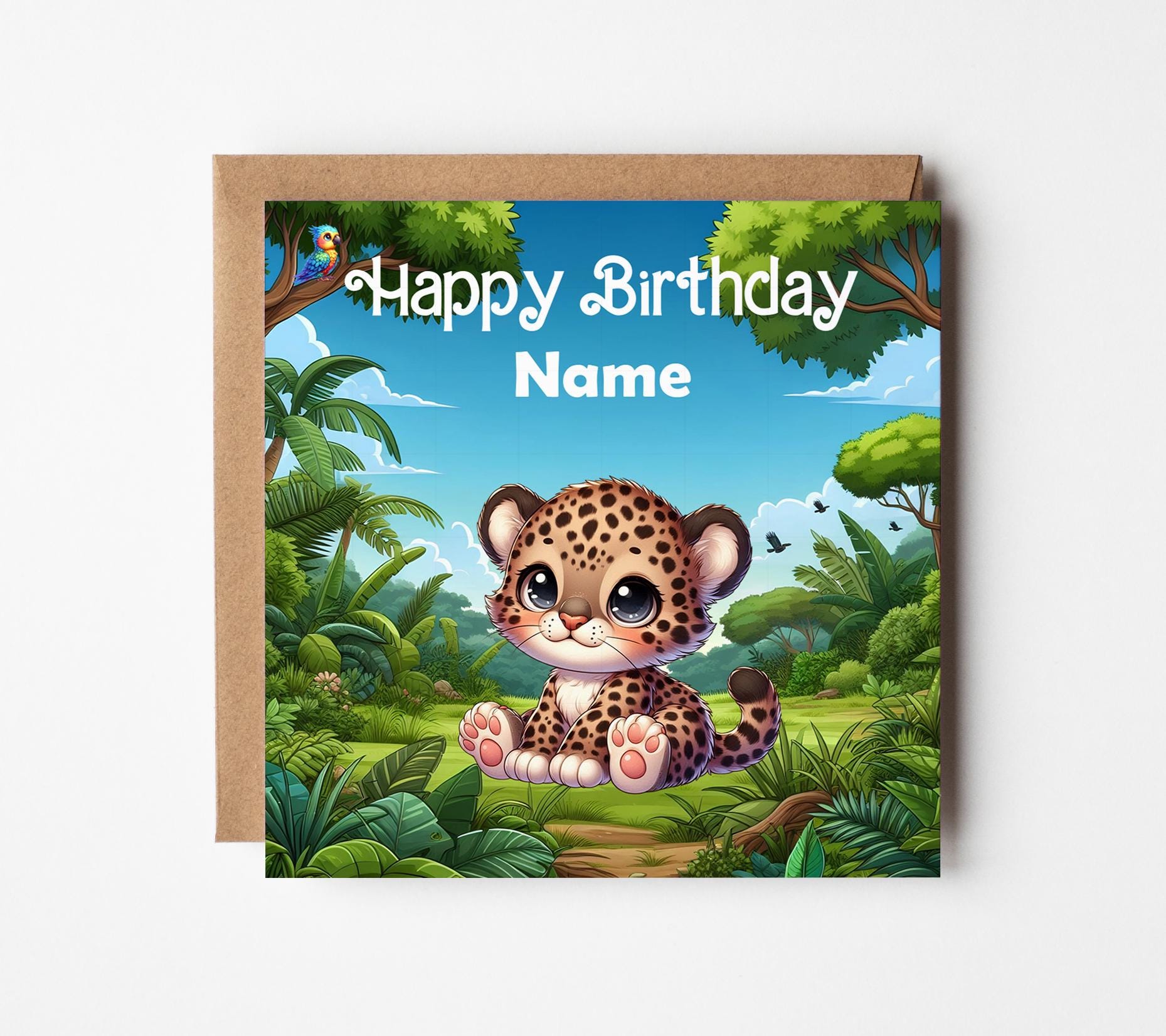 Personalised Birthday Card for Kids, Jungle Animals Birthday Card, Card ...