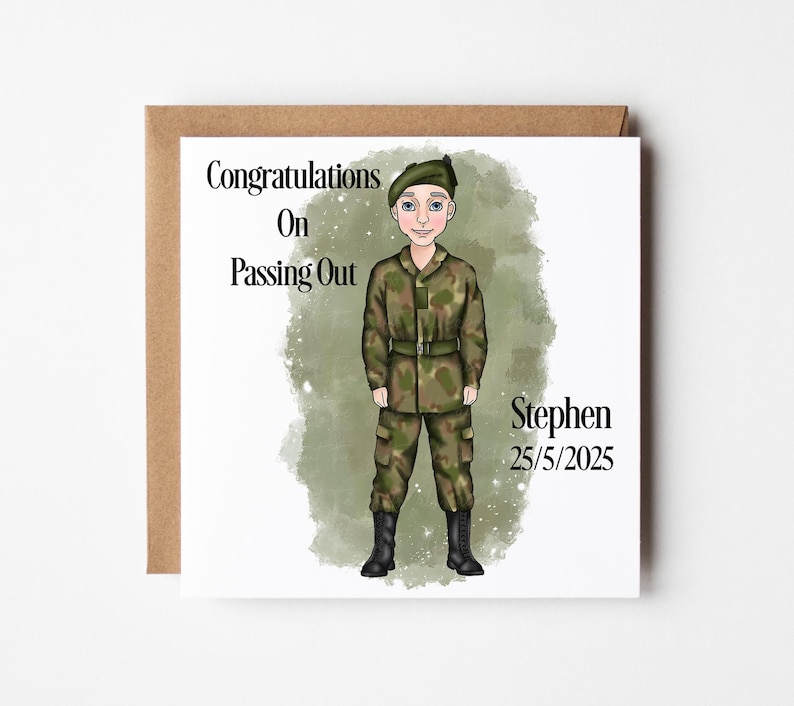 Personalised Passing Out Parade Card, Armed Forces Graduation, Son ...