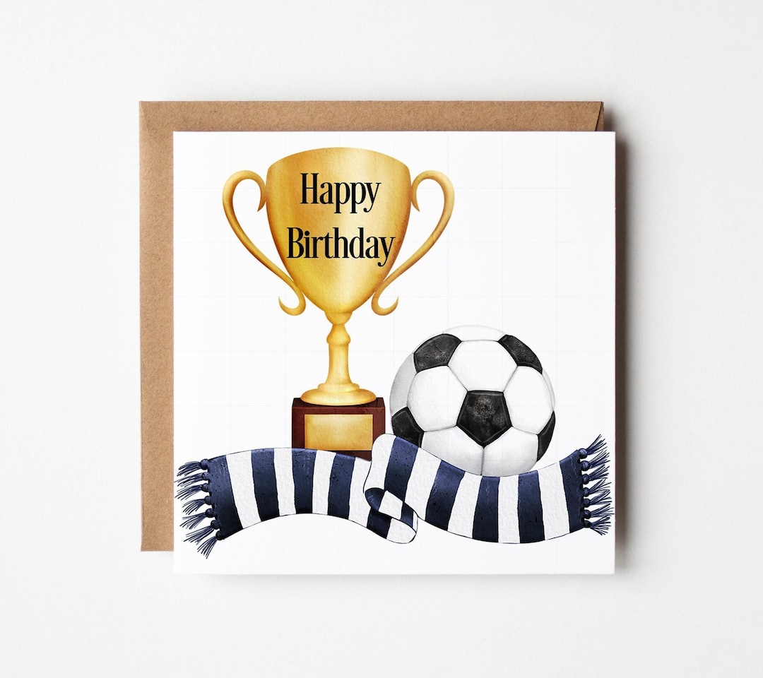 Football Birthday Card, Boys Footy Card, Sons Football Birthday Card ...
