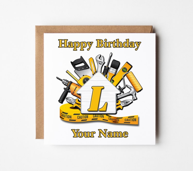 Personalised Construction Birthday Card, Builder Birthday Card ...