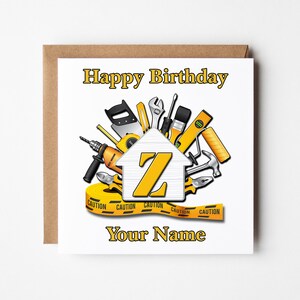 Personalised Construction Birthday Card, Builder Birthday Card ...