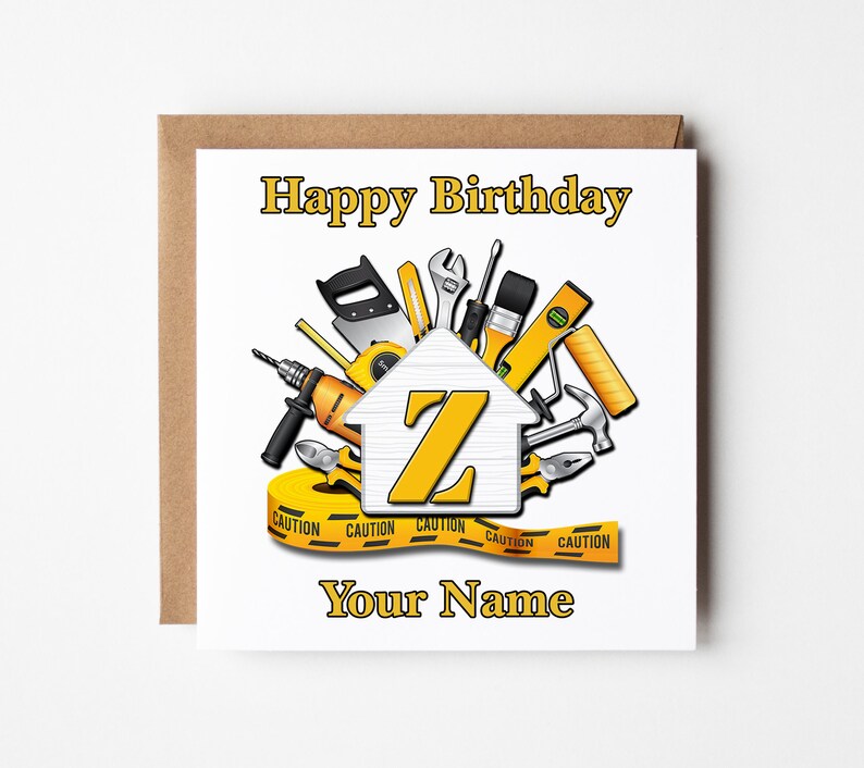 Personalised Construction Birthday Card, Builder Birthday Card ...