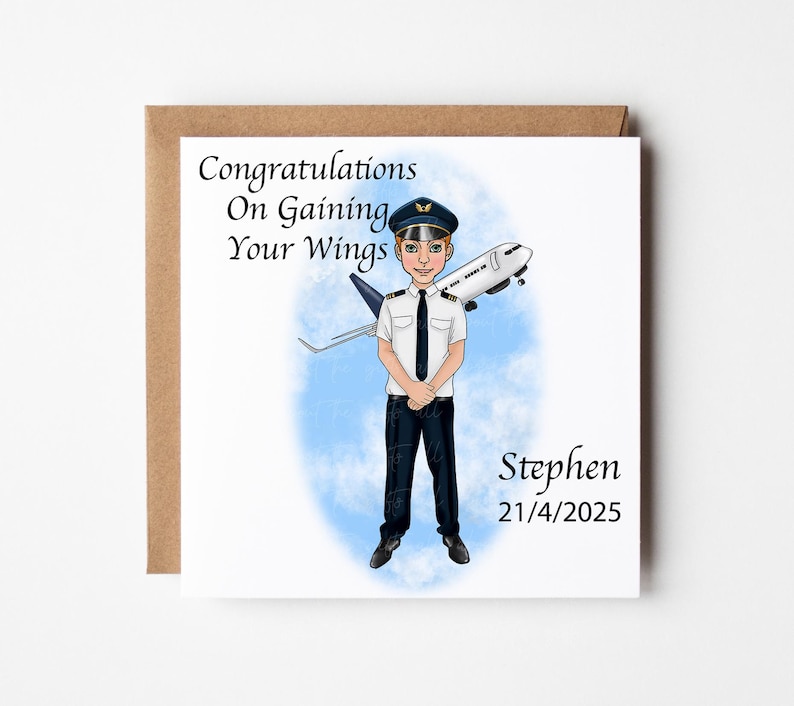 Airline Pilot New Job Card, Personalised Card for Airline Pilot ...