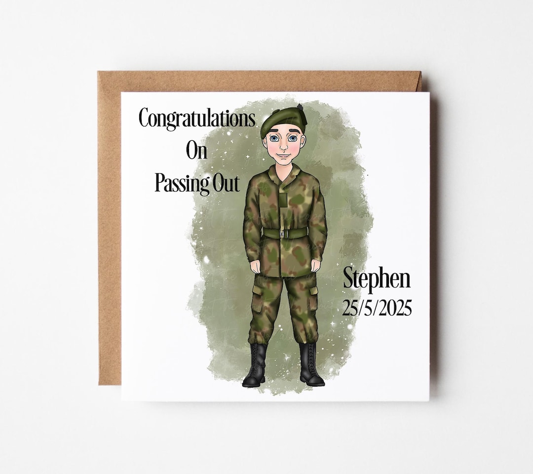 Personalised Passing Out Parade Card, Armed Forces Graduation, Son ...