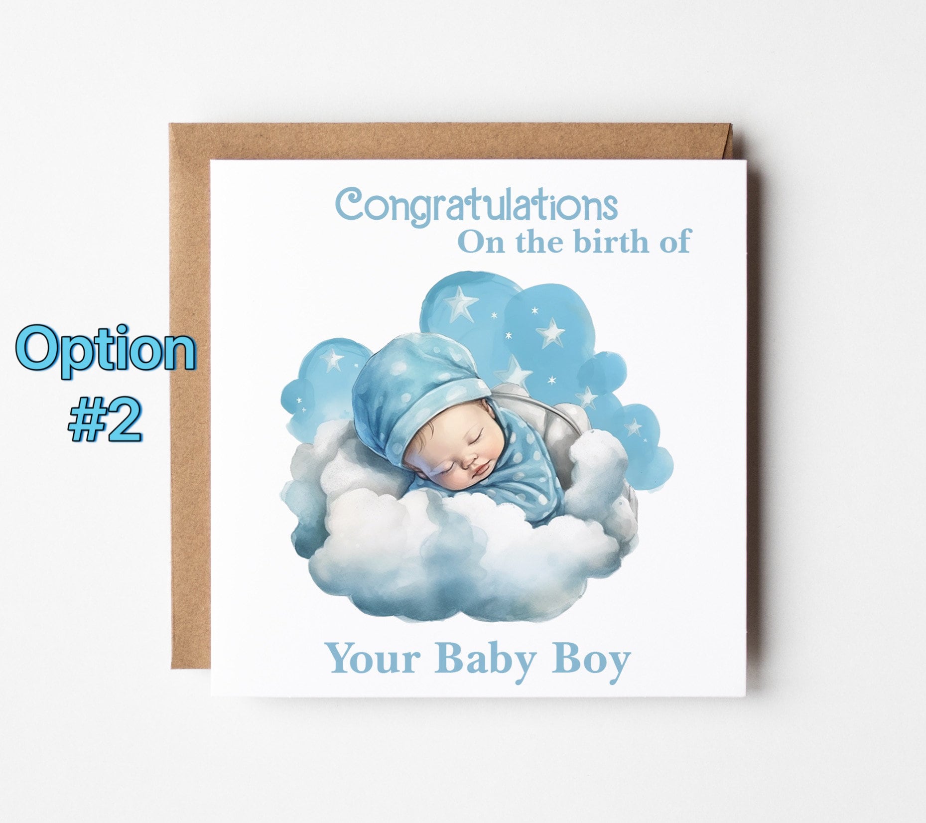 New Baby Boy Card, Congratulations Card, New Parents, Baby Boy ...