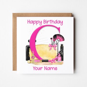 Makeup Birthday Card, Daughters Birthday Card, Beauty Student Birthday ...