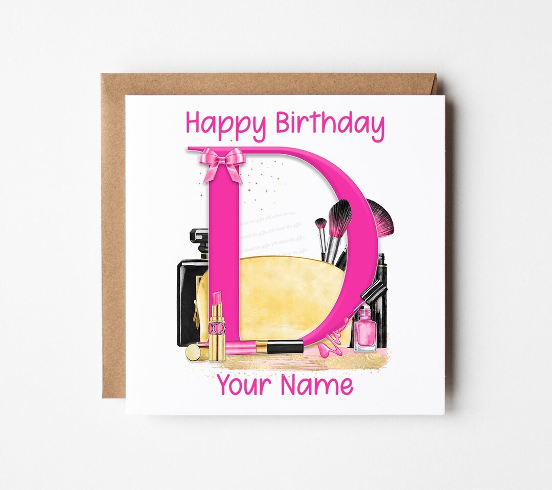 Makeup Birthday Card, Daughters Birthday Card, Beauty Student Birthday Gift, Makeup Card for ...