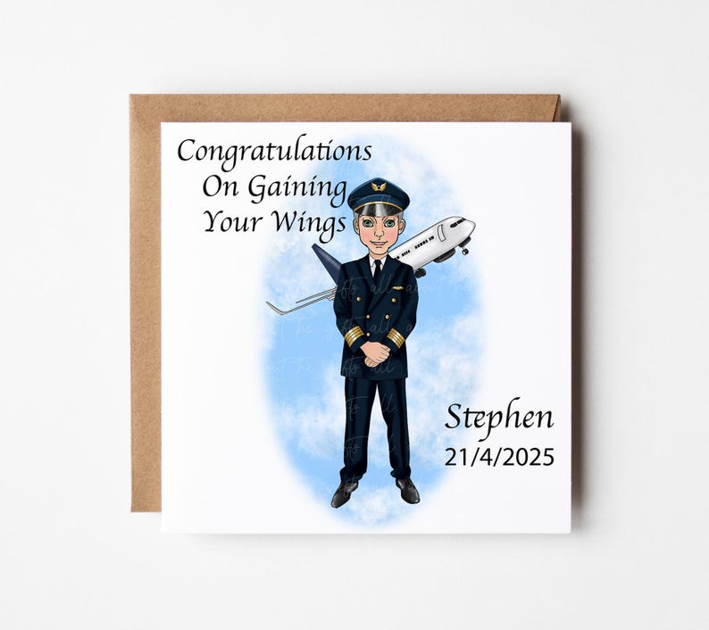 Airline Pilot New Job Card, Personalised Card for Airline Pilot ...