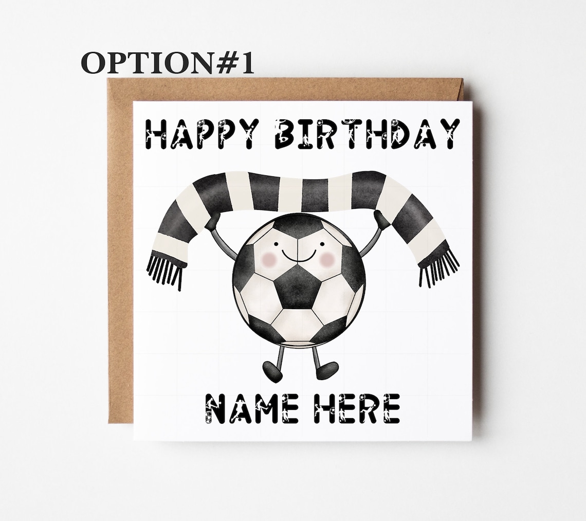 Boys Football Birthday Card, Football Fans Birthday Card, Boys Soccer ...