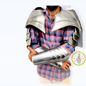 Medieval Gothic Pouldron&bracer Armor, Metal Shoulder, Cosplay Armor ...
