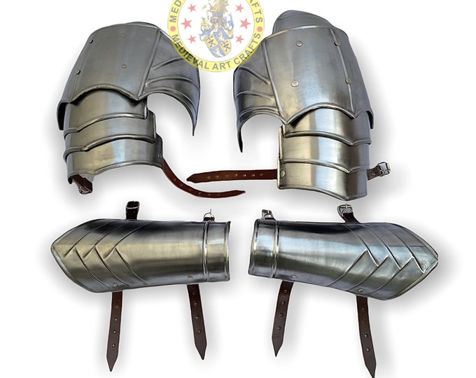 Satin Premium Scales. Gunmetal Gray Scalemail Pauldron Armor. Ready to ...