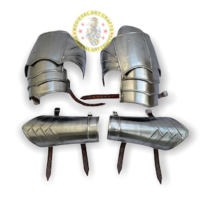 Medieval Gothic Pouldron&bracer Armor, Metal Shoulder, Cosplay Armor ...