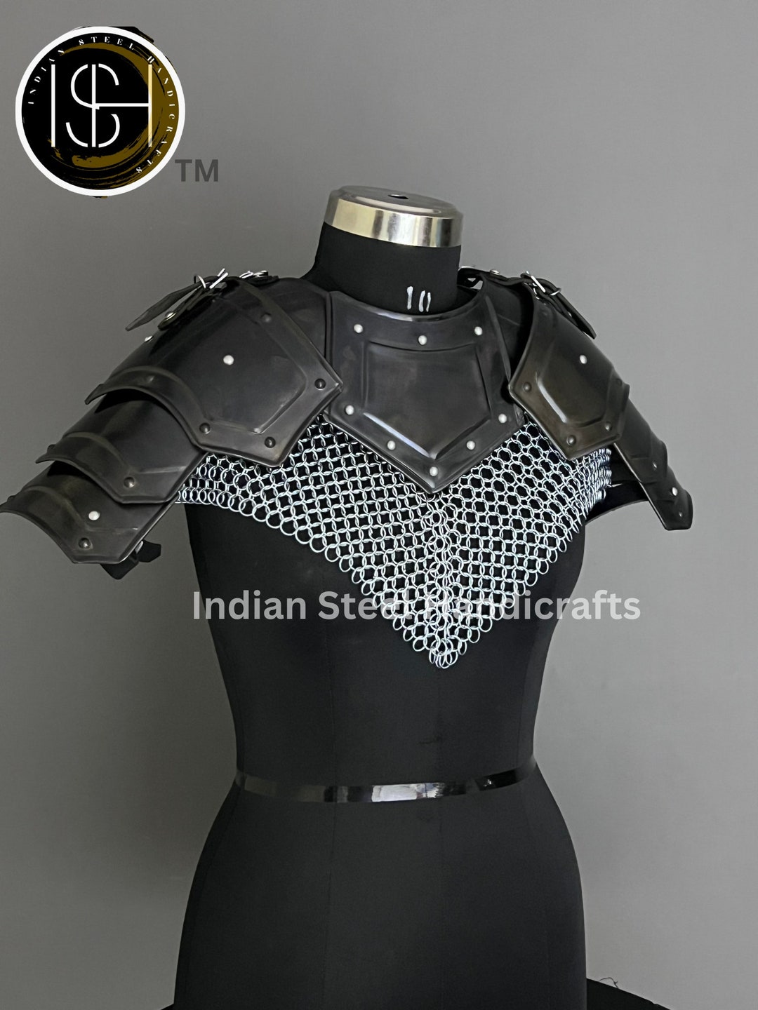 Knight Brave Female Armor, Gorget Pouldron Armor, Chaianmail Stylish ...