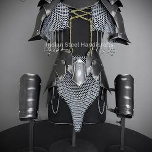 Medieval Cuirass Armor: Steel Chainmail, Lady Cosplay LARP Costume - Etsy