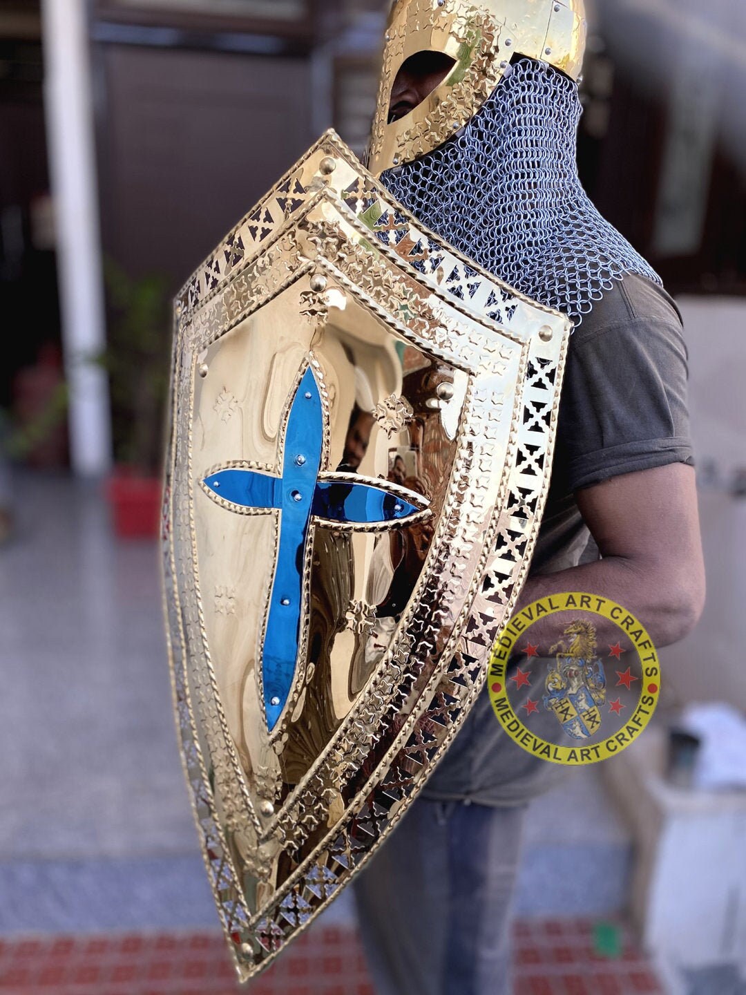 Crusader Knight Shield Larp Armor Fantasy Shield Armor - Etsy