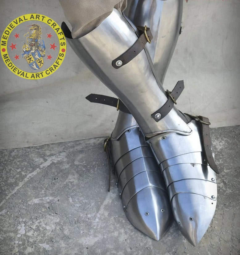 Medieval Knight Leg Guard &sabaton Armor Larp Armor - Etsy Australia