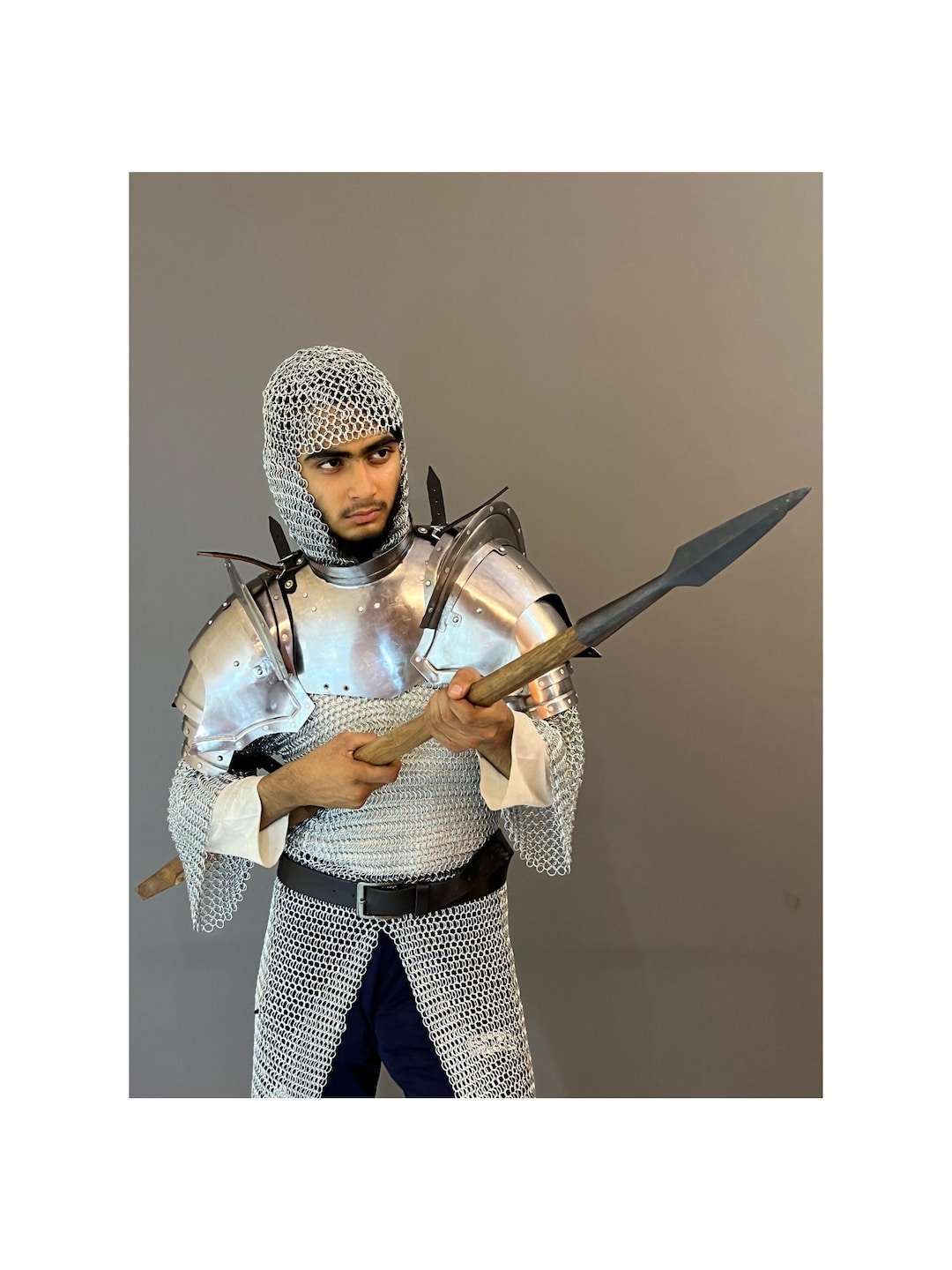 Medieval Pouldron Gorget Armor, Larp Armor, Cosplay Armor, Sca Armor ...