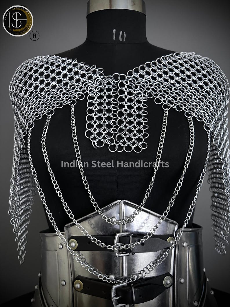 Steel Corset Armor: Medieval Chainmail Top & Skirt - SCA LARP Cosplay ...
