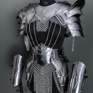Women's Medieval Knight Armor: Steel Cuirass With Chainmail - LARP ...