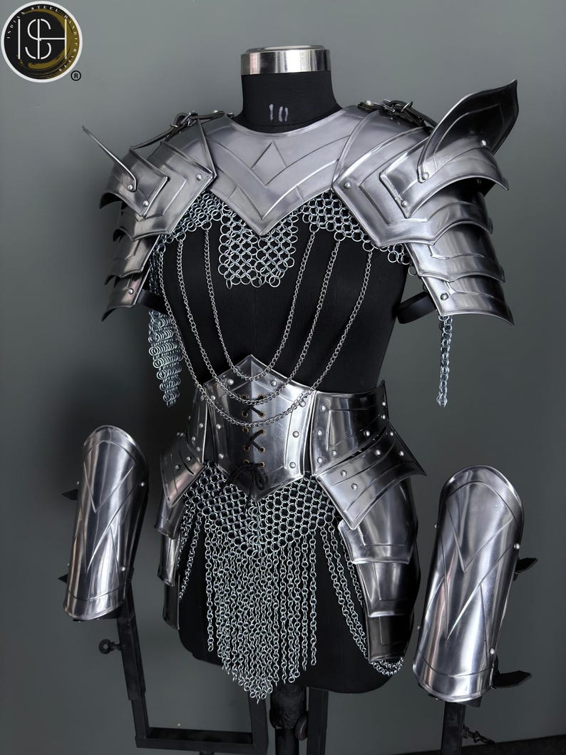 Women's Medieval Knight Armor: Steel Cuirass With Chainmail - LARP ...