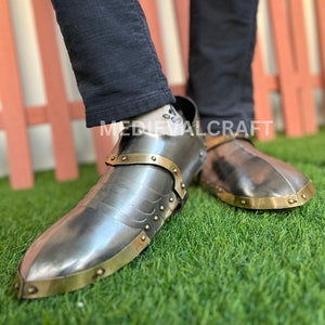 Medieval Knight Sabaton, Foot Armor Guard, Larp Wearable Armor, Cosplay ...