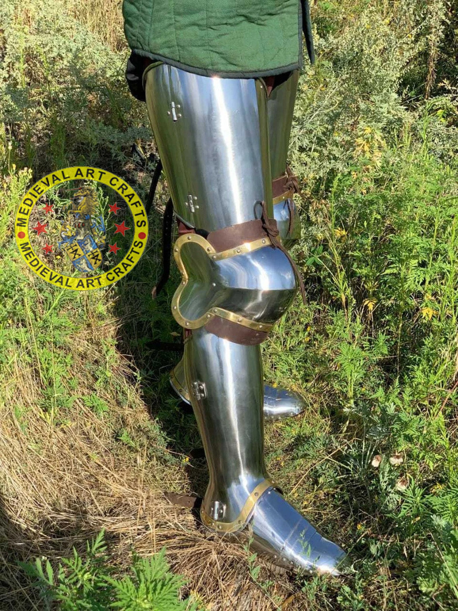 Medieval Knight Leg Guard Armor Sabatone Armor Larp Armor - Etsy